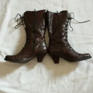 Born | Shoes | Born Carita Heeled Leather Boots | Poshmark
